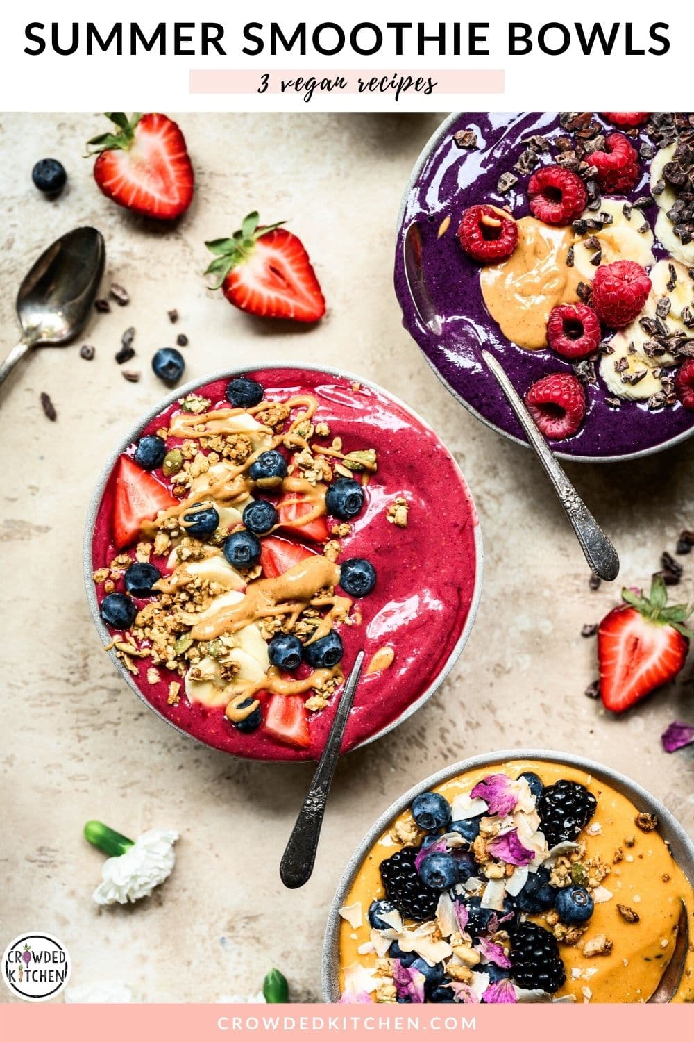 Summer Smoothie Bowl Recipes (Vegan) | Crowded Kitchen