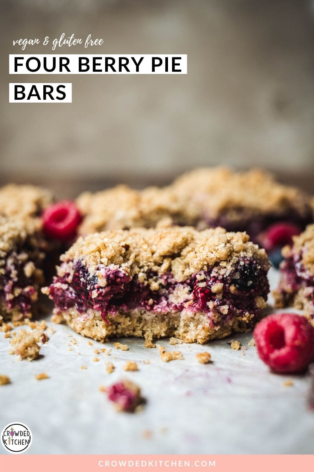 Four Berry Pie Bars (Vegan & Gluten Free) - Crowded Kitchen