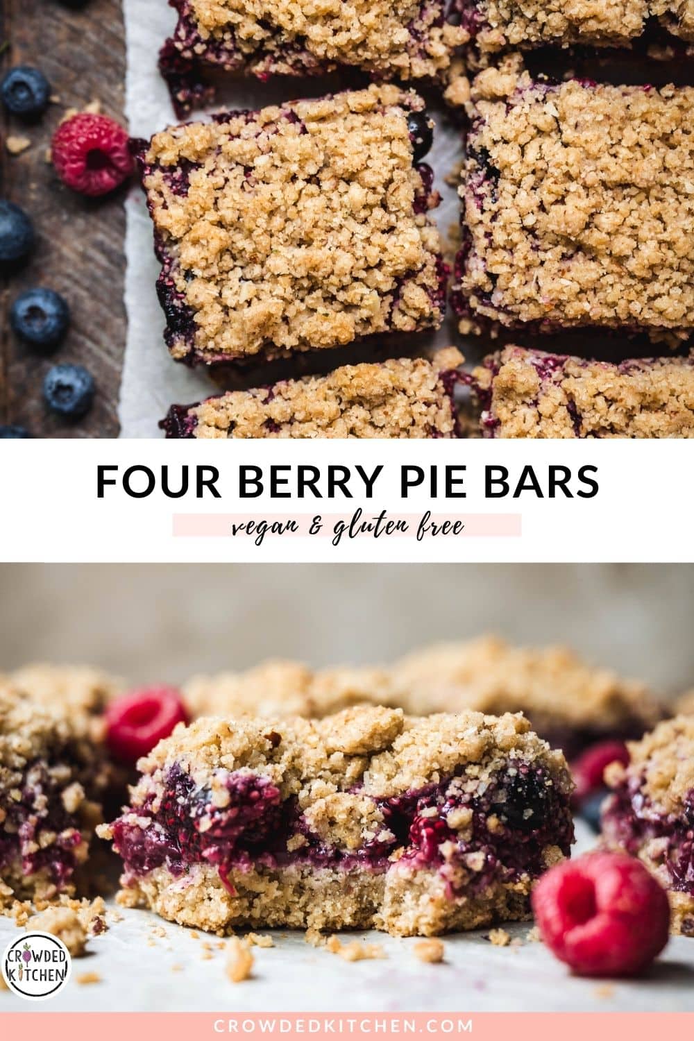 Four Berry Pie Bars (Vegan & Gluten Free) - Crowded Kitchen