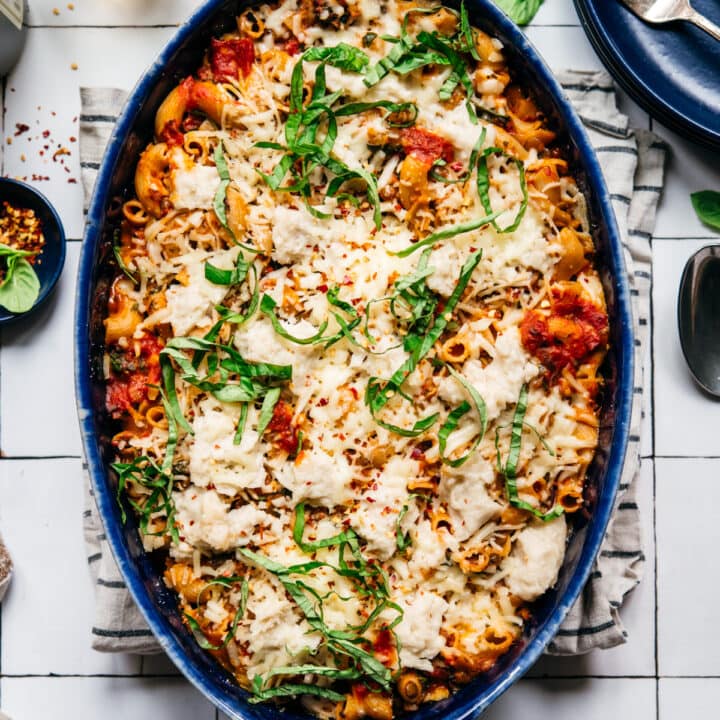 Vegan Pasta Bake (Easy Weeknight Dinner) | Crowded Kitchen