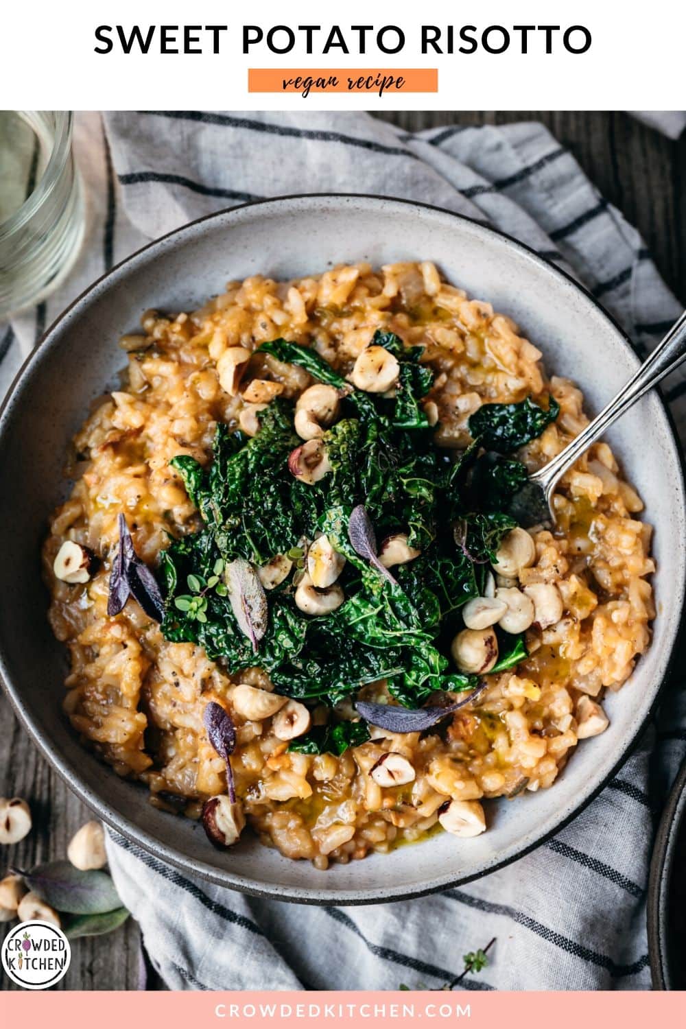Sweet Potato Risotto with Toasted Hazelnuts (Vegan) | Crowded Kitchen