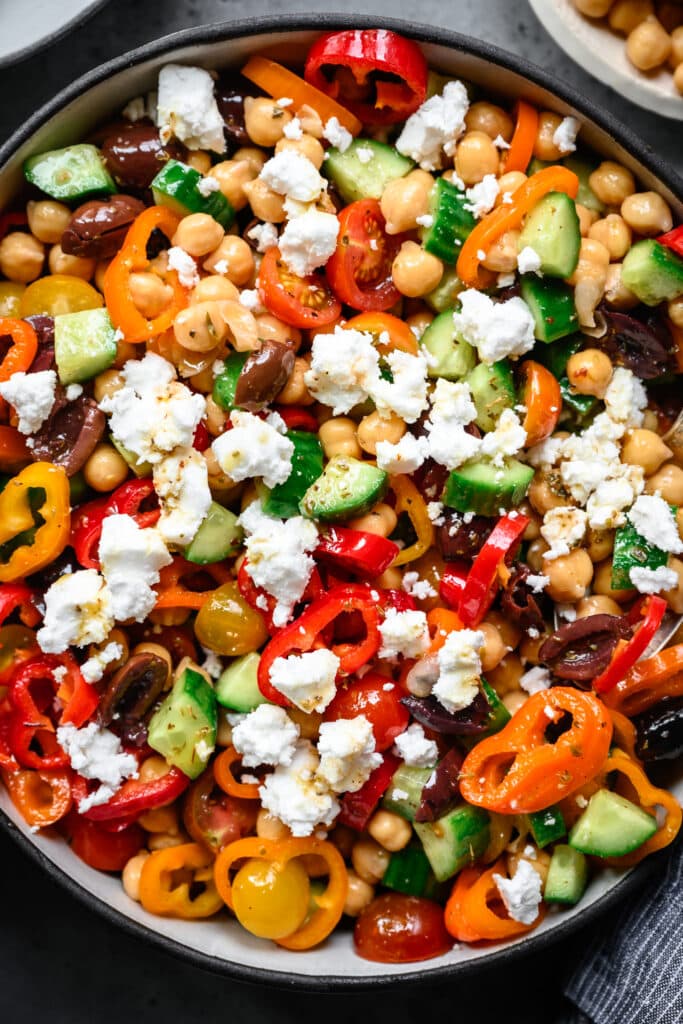 Greek Chickpea Salad (Vegan) | Crowded Kitchen