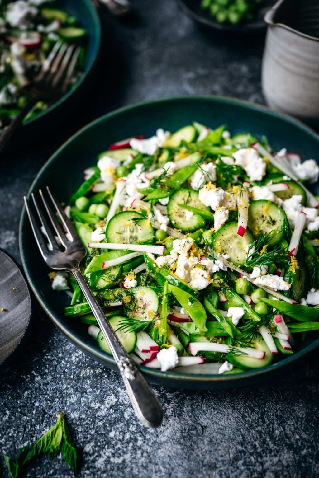 Snow Pea and Radish Salad - Crowded Kitchen
