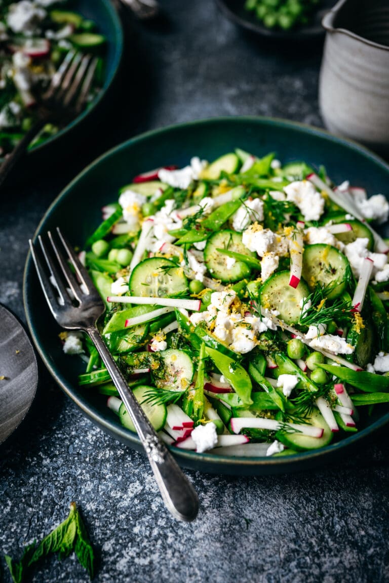Snow Pea and Radish Salad - Crowded Kitchen
