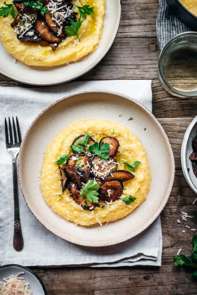 Creamy Polenta with Mushrooms - Crowded Kitchen