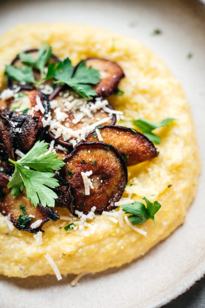 Creamy Polenta with Mushrooms - Crowded Kitchen