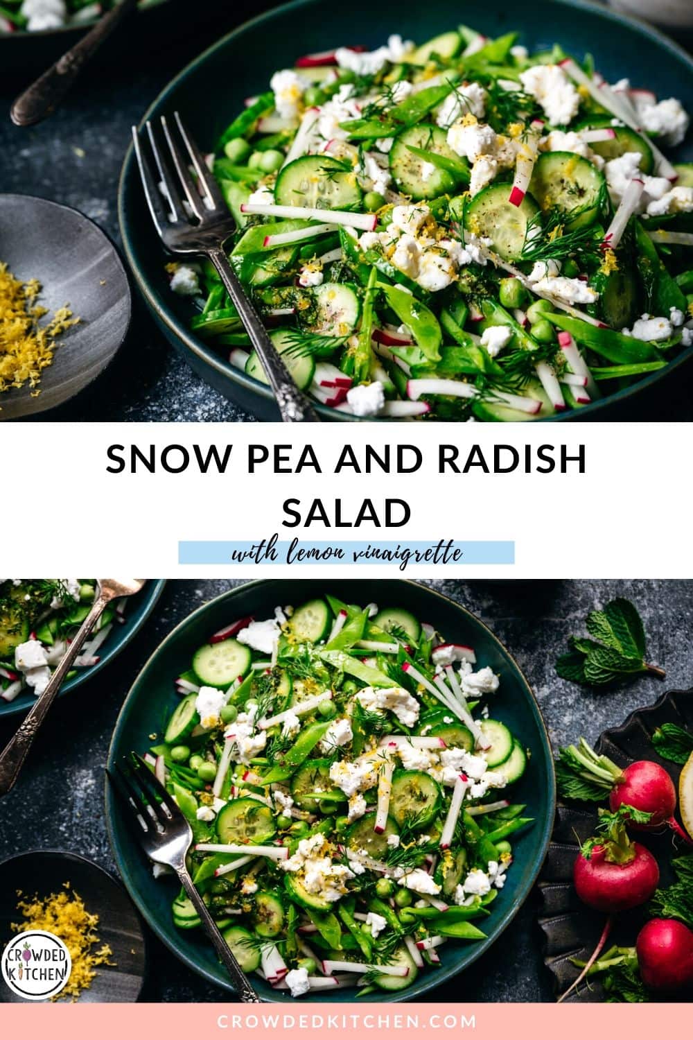 Snow Pea and Radish Salad - Crowded Kitchen