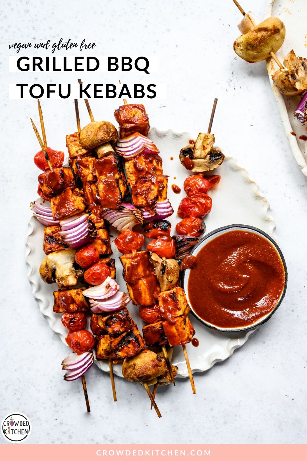 Grilled Barbecue Tofu Skewers (Easy) - Crowded Kitchen
