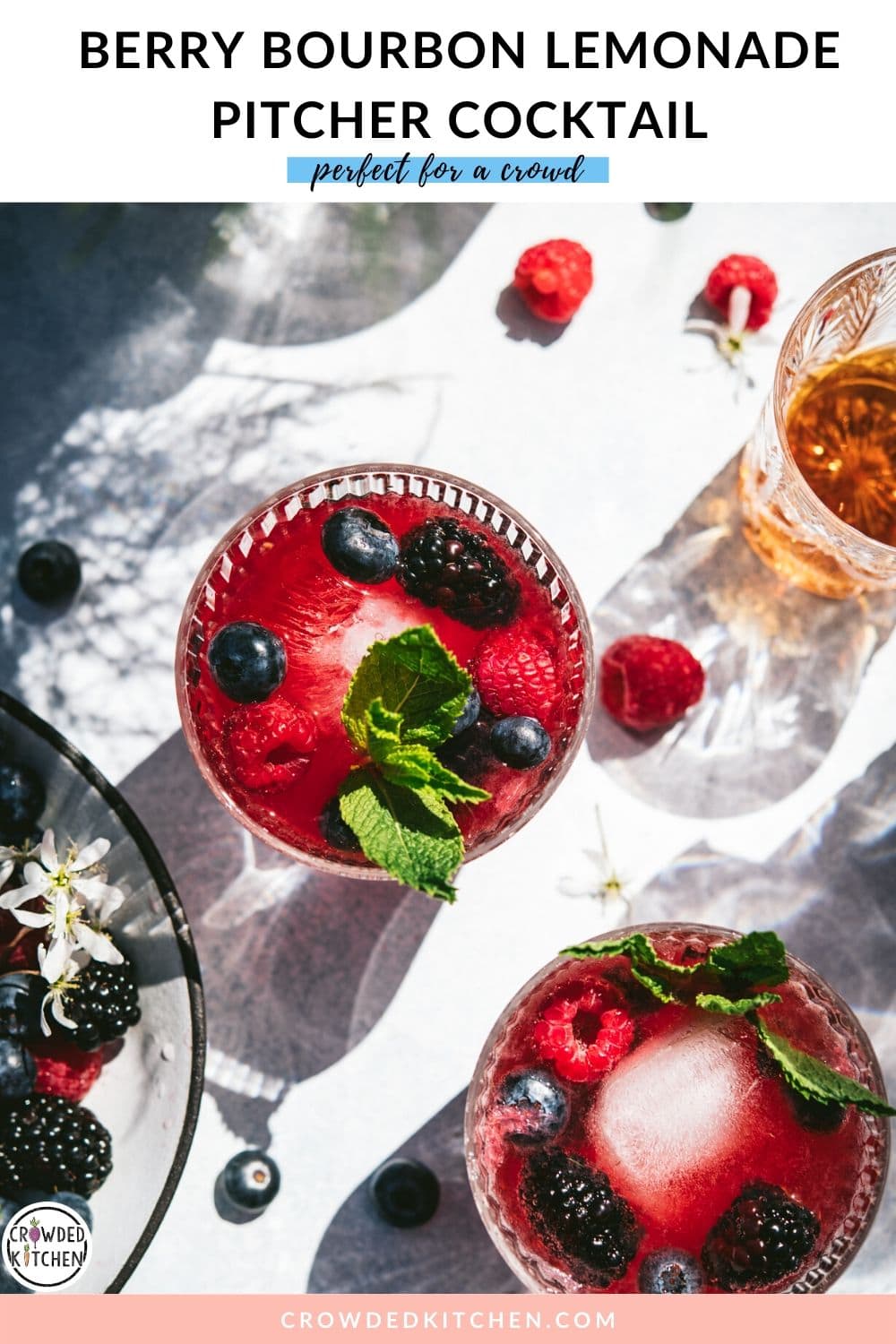 Berry Bourbon Lemonade Pitcher Cocktail - Crowded Kitchen