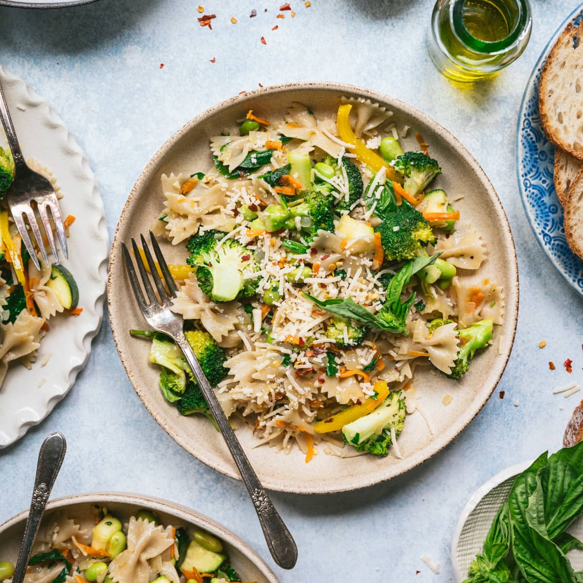 Spring Vegetable Pasta (Vegan) - Crowded Kitchen