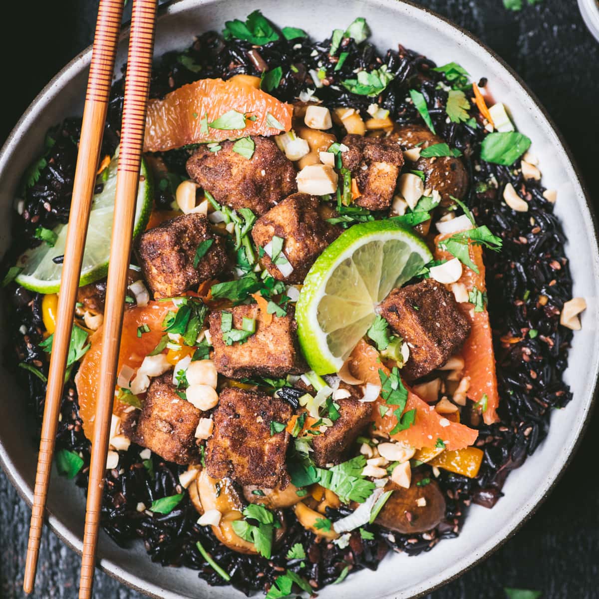 Easy Vegan Spring Roll Bowls with Crispy Tofu (30 min) | Crowded Kitchen