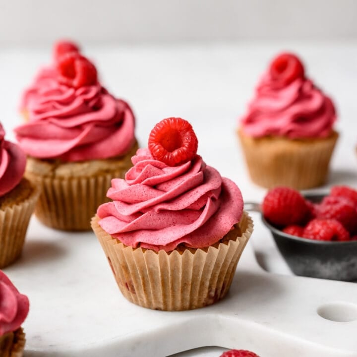 Raspberry Almond Cupcakes (Vegan + Gluten Free) | Crowded Kitchen