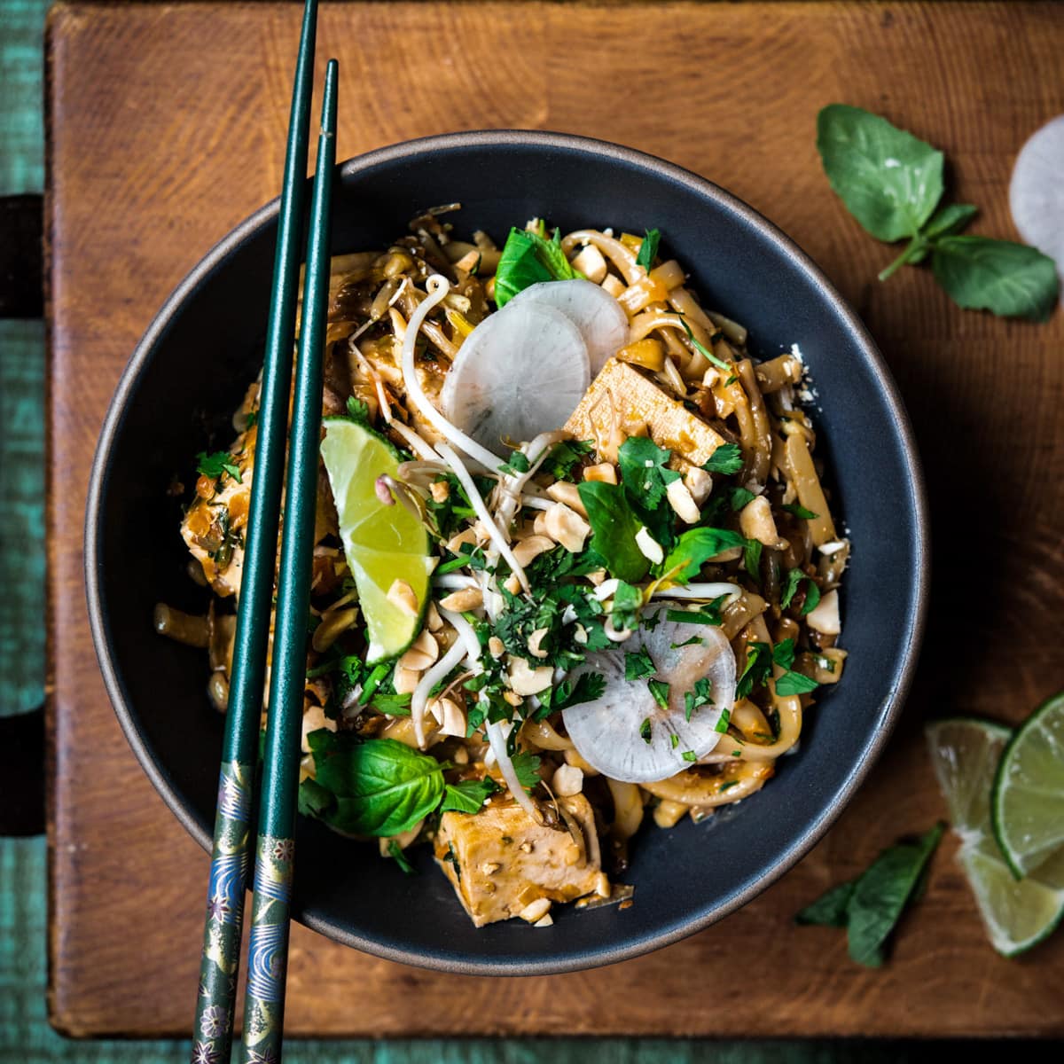 Veggie-Packed Vegan Pad Thai (Gluten-Free) | Crowded Kitchen