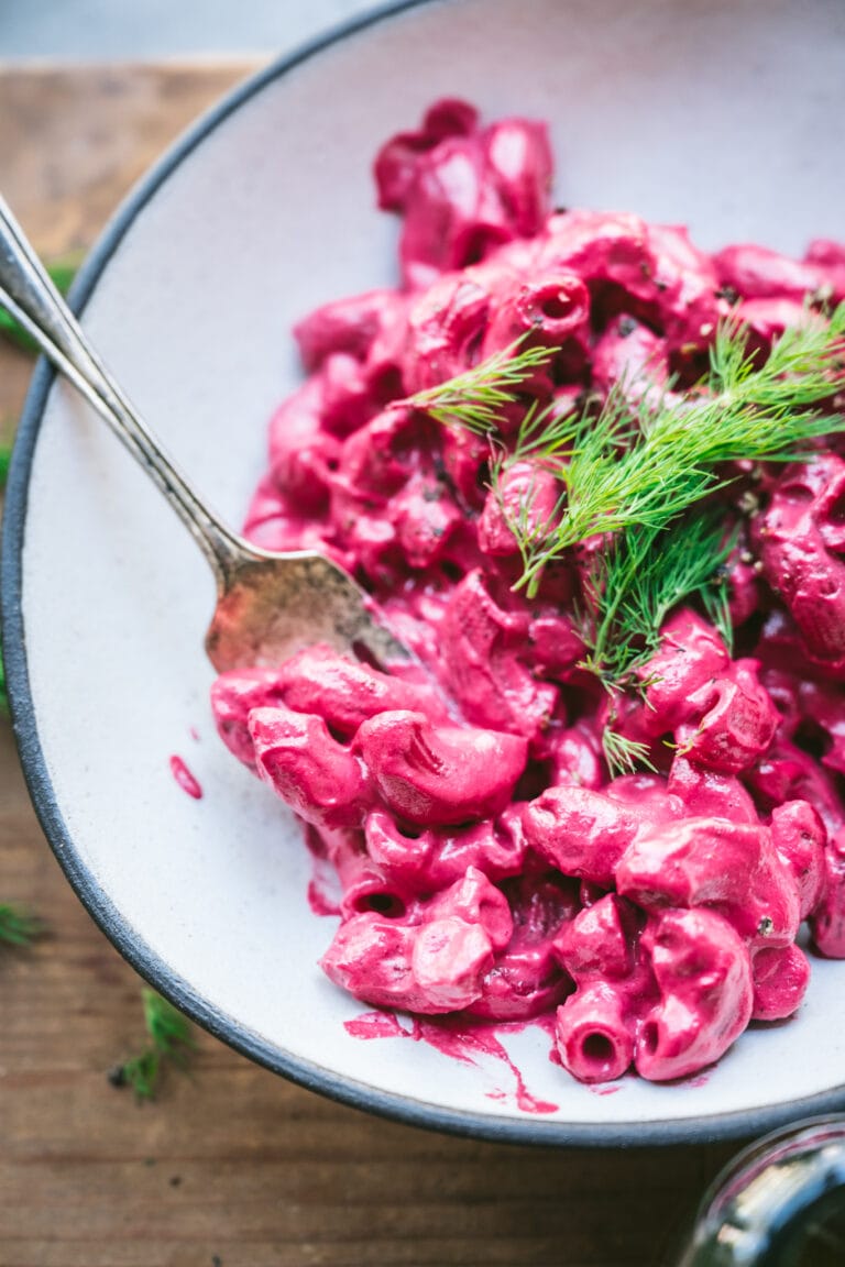 Creamy Beet Pasta (Vegan) - Crowded Kitchen