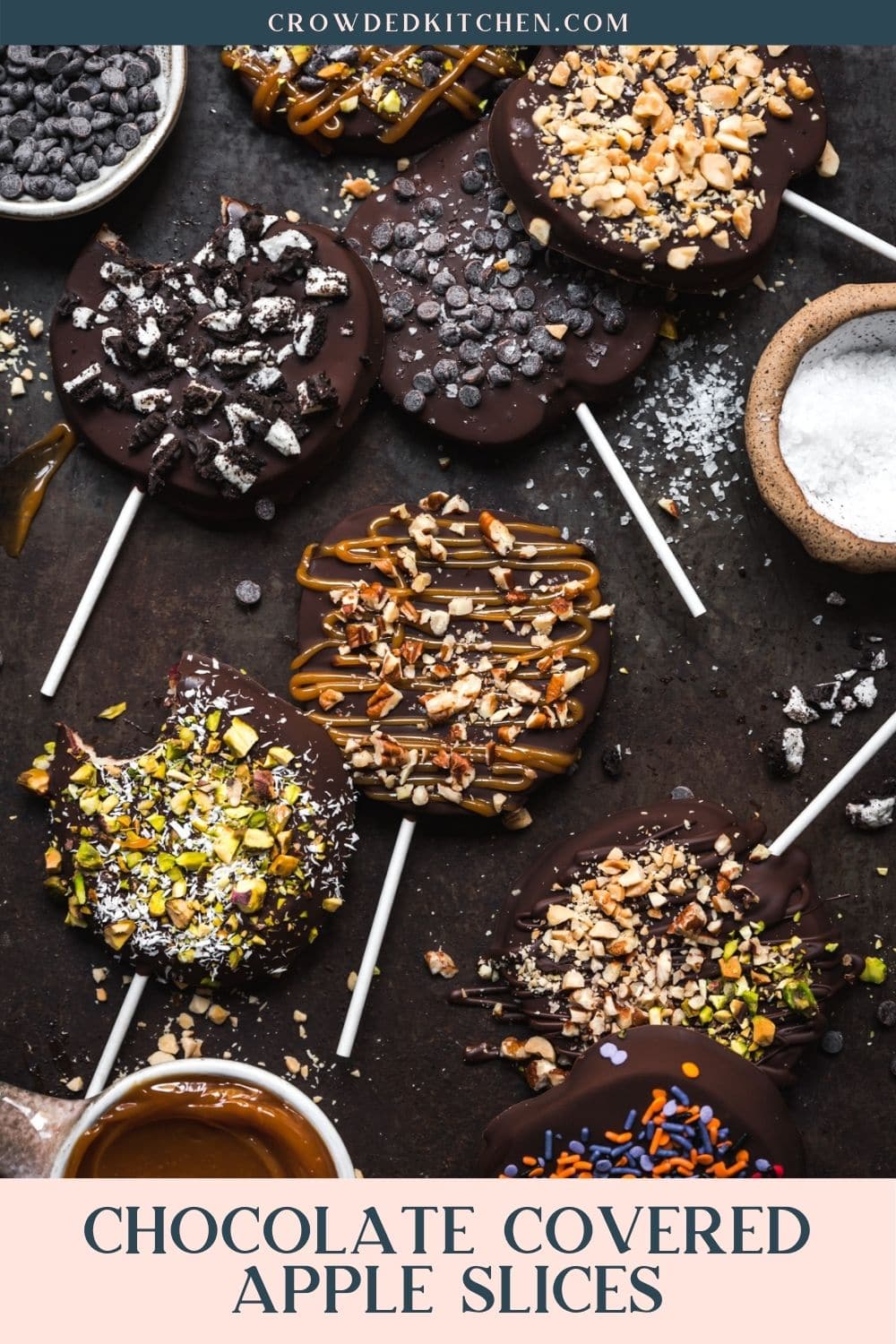 Chocolate Covered Apple Slices - Crowded Kitchen