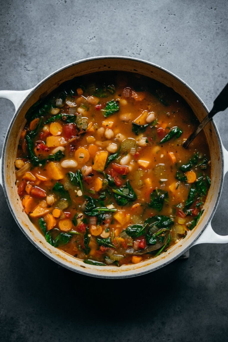Three Bean Vegetable Soup (Vegan) | Crowded Kitchen