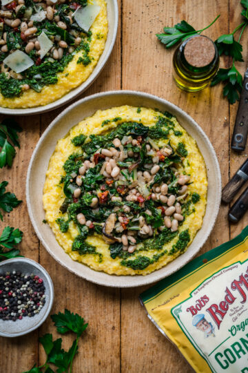 Polenta with Vegetables and White Beans - Crowded Kitchen