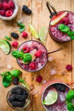Berry Basil Moscow Mules - Crowded Kitchen