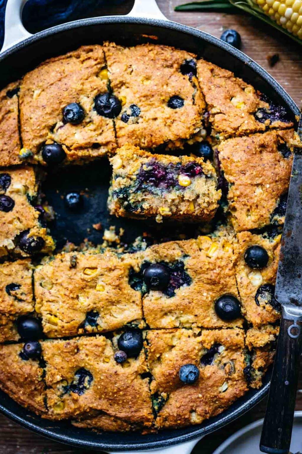 Blueberry Cornbread (Vegan & GF) - Crowded Kitchen