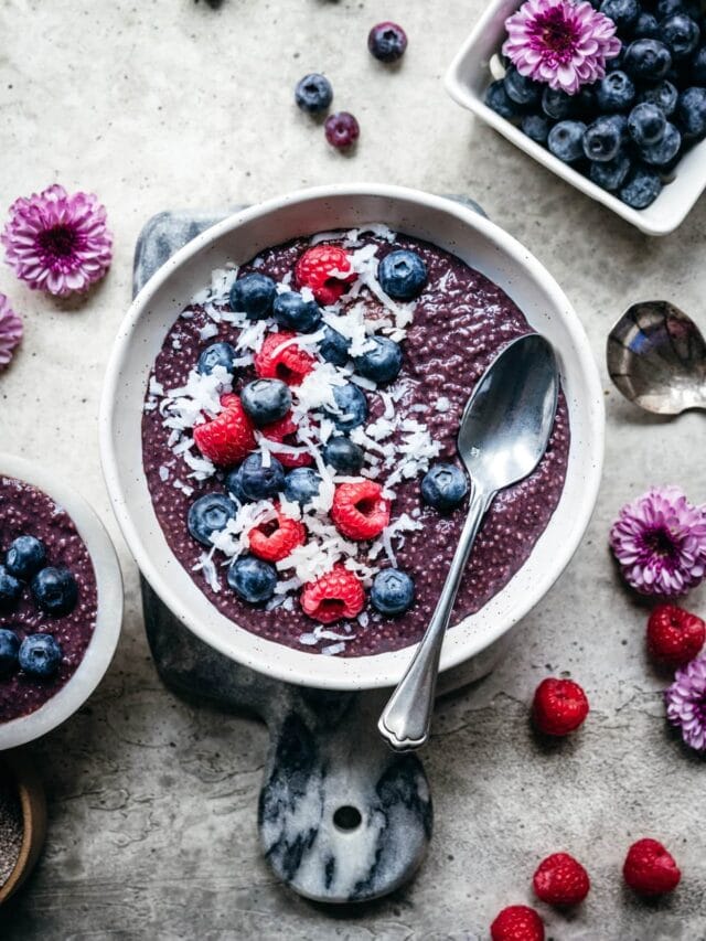 Blueberry Chia Pudding - Crowded Kitchen