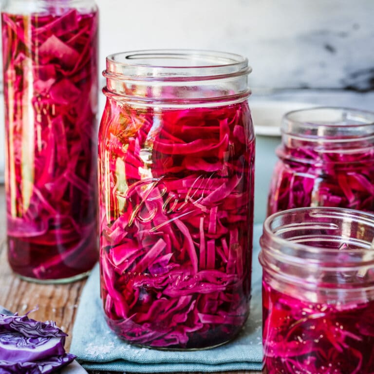 Quick Pickled Red Cabbage - Crowded Kitchen