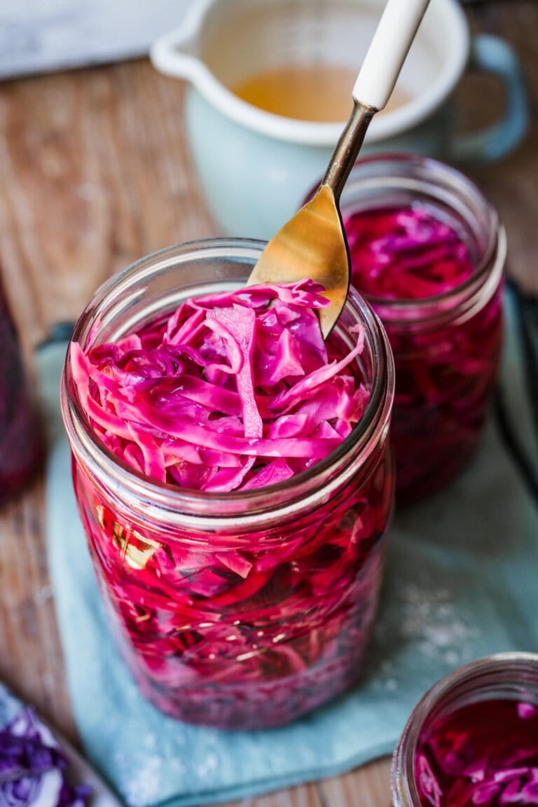 Quick Pickled Red Cabbage - Crowded Kitchen