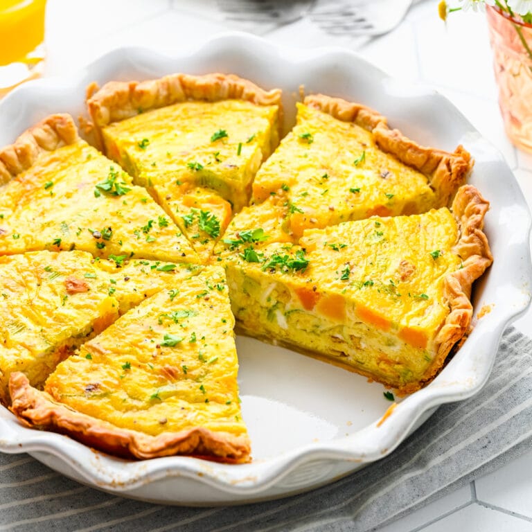 Leek and Squash Quiche - Crowded Kitchen