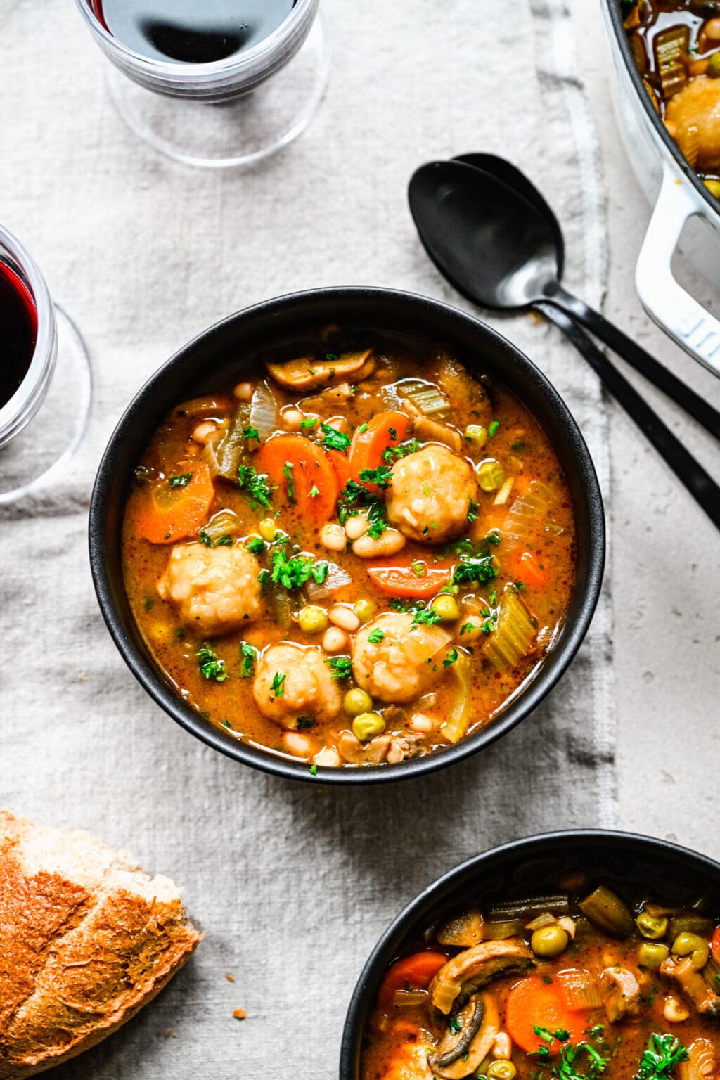 Vegan Stew and Dumplings - Crowded Kitchen