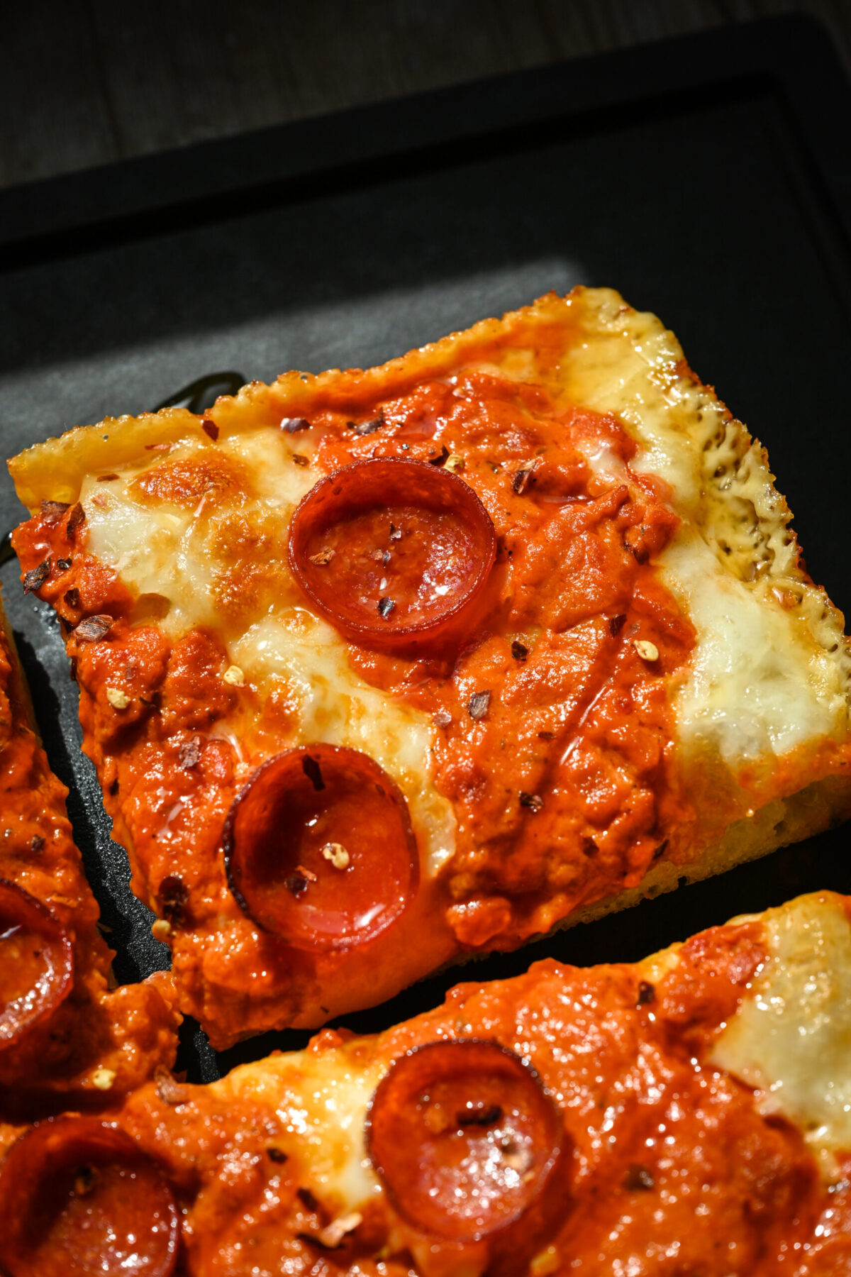 Homemade Detroit-Style Pizza - Crowded Kitchen