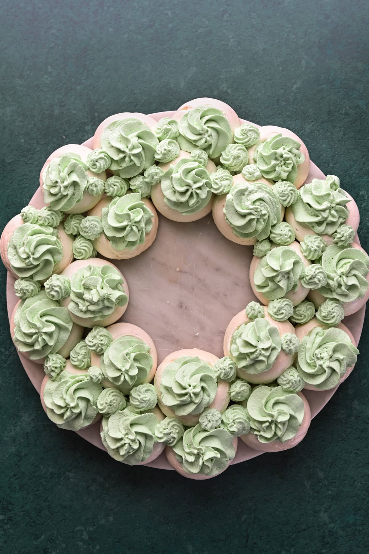 Meringue Christmas Wreath - Crowded Kitchen