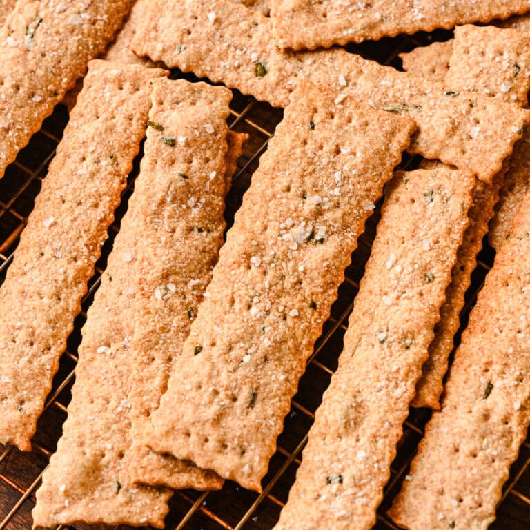 Homemade Rosemary Olive Oil Crackers - Crowded Kitchen