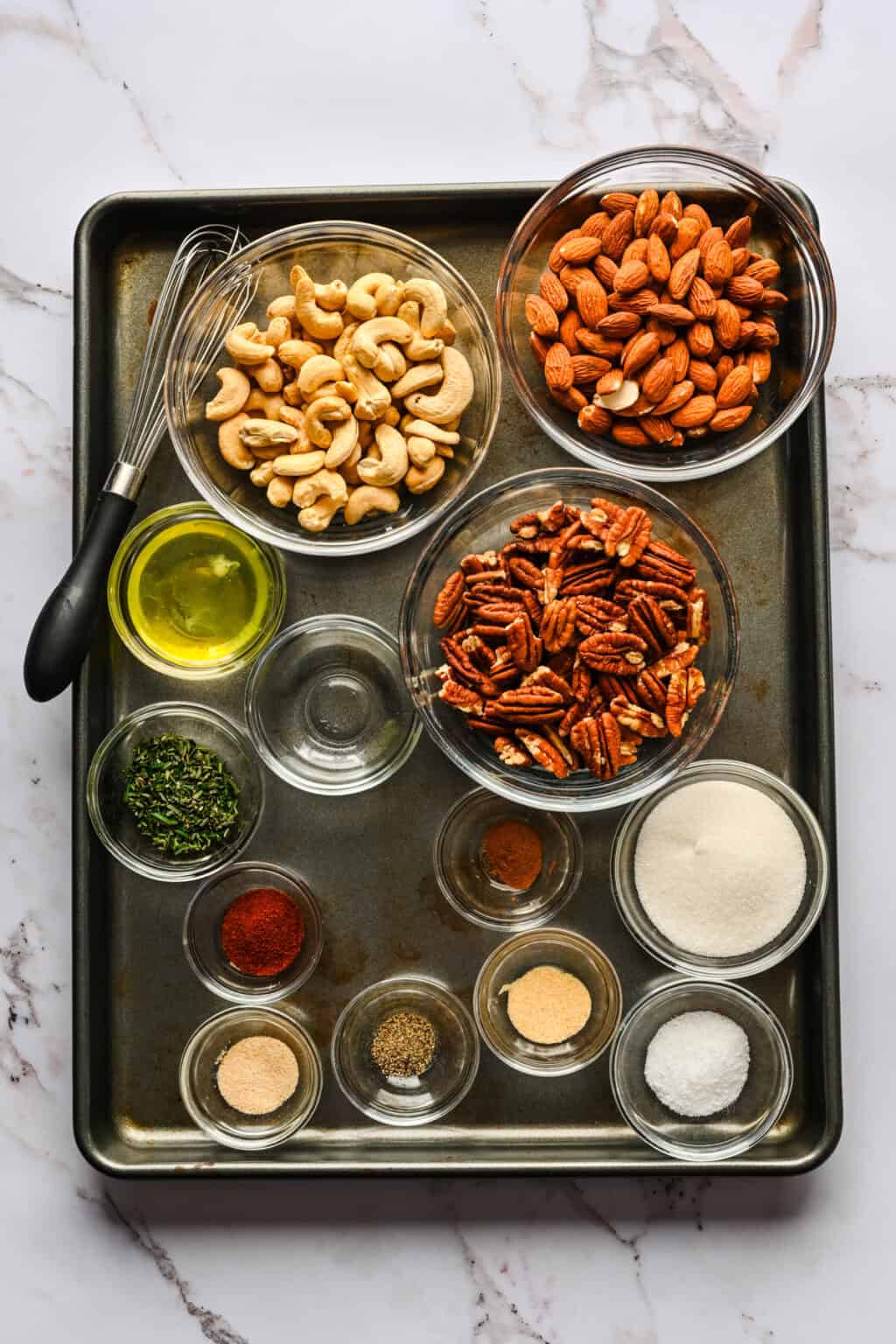 Sweet and Savory Roasted Nuts with Rosemary - Crowded Kitchen