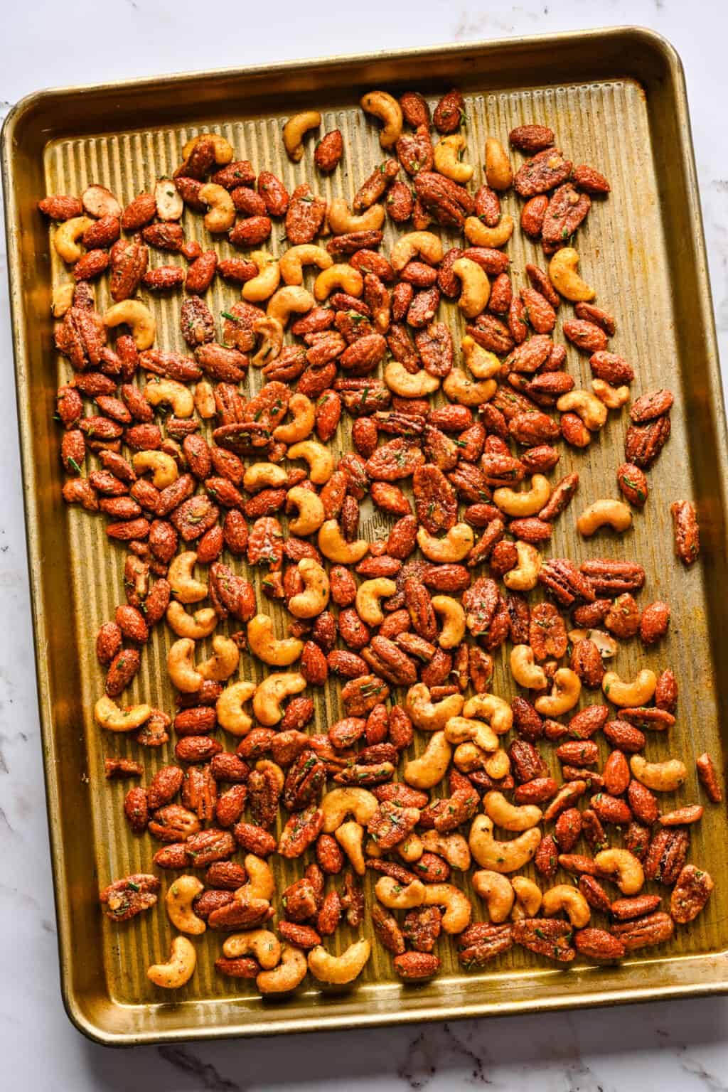 Sweet and Savory Roasted Nuts with Rosemary - Crowded Kitchen