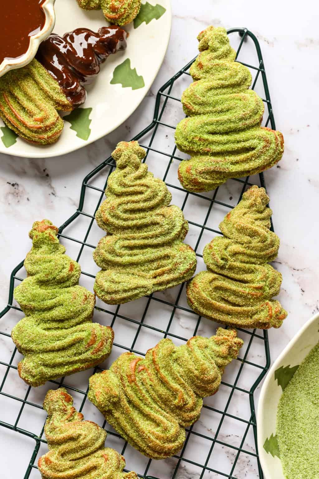 Christmas Tree Churros - Crowded Kitchen