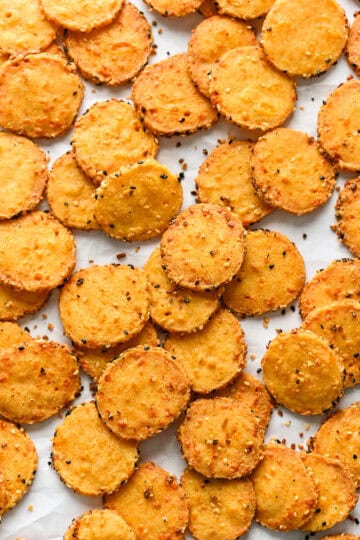 Slice and Bake Cheddar Cheese Coins - Crowded Kitchen