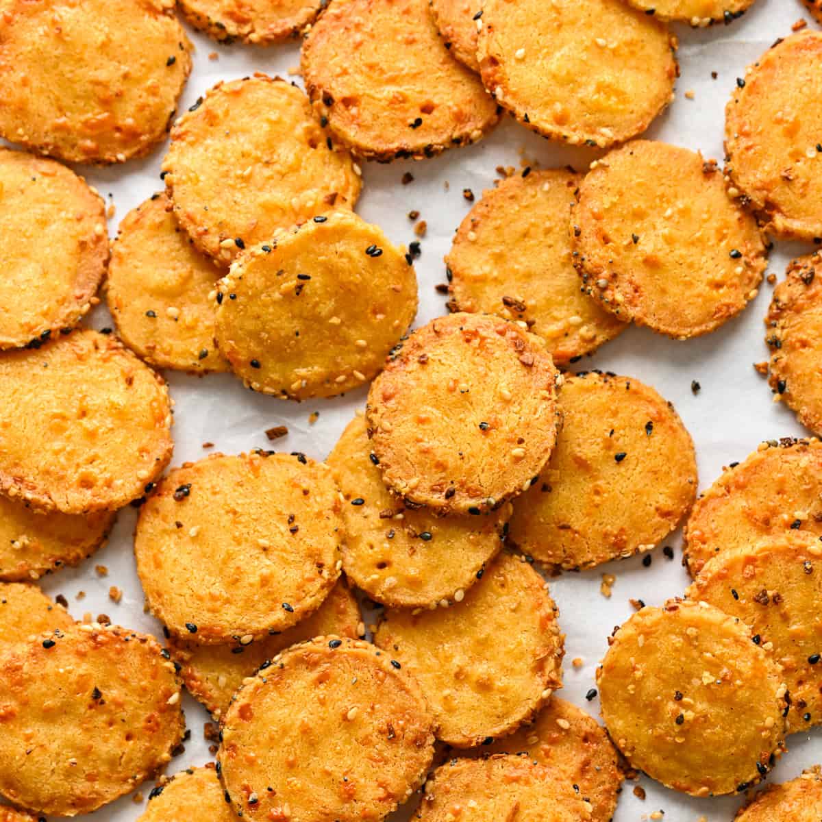 Slice and Bake Cheddar Cheese Coins - Crowded Kitchen