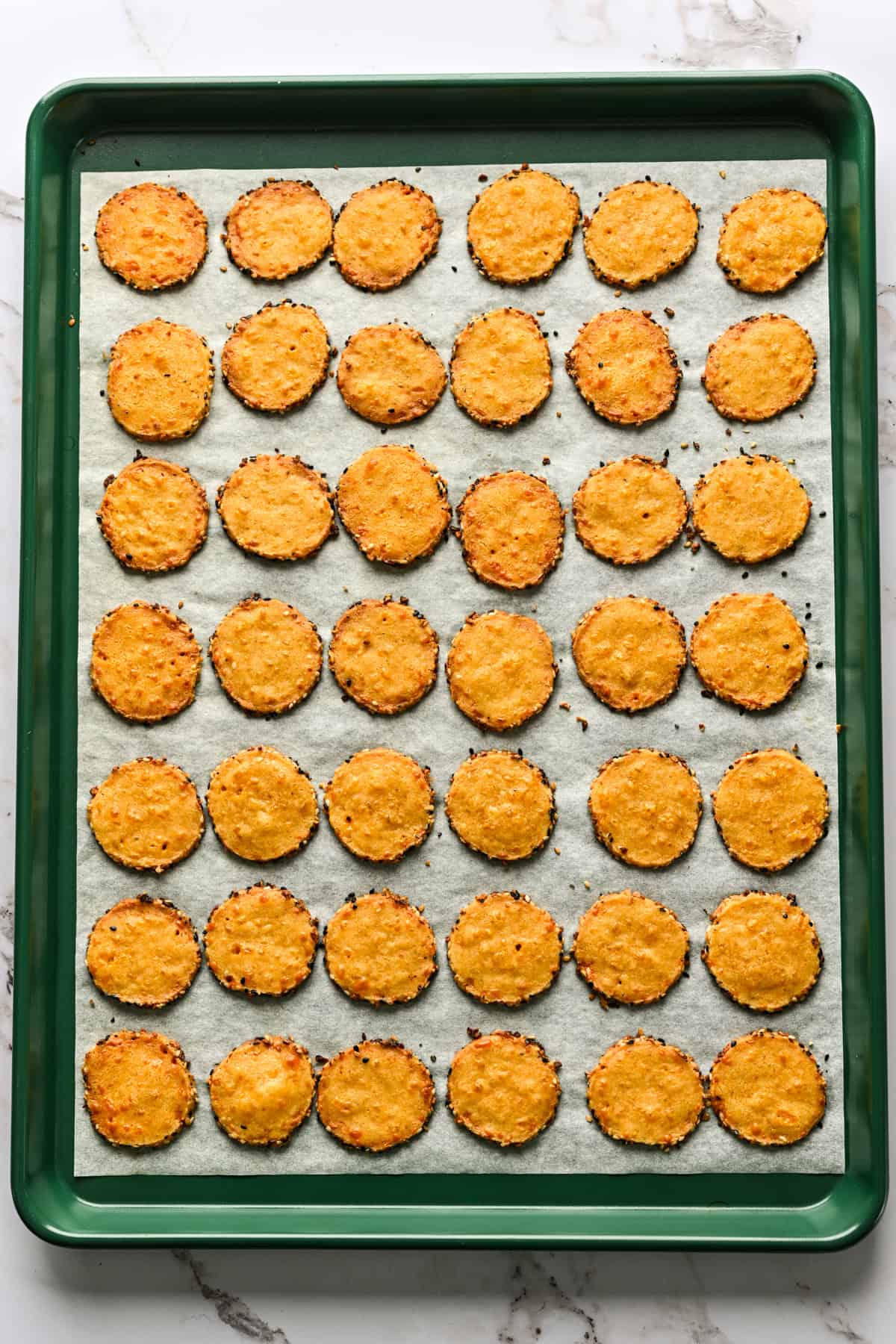 Slice and Bake Cheddar Cheese Coins - Crowded Kitchen